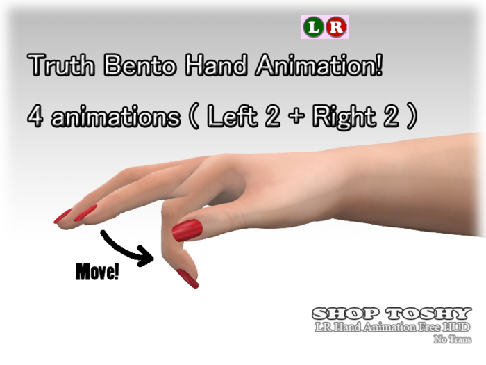 Second Life Marketplace - *SHOP Toshy*LR Hand Animation Free